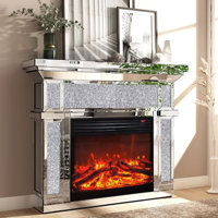 Silver Electric Fireplaces & Stoves You'll Love | Wayfair
