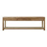 Lily's Living 110" W Rectangle Weathered Natural Wood Indoor Vintage ...