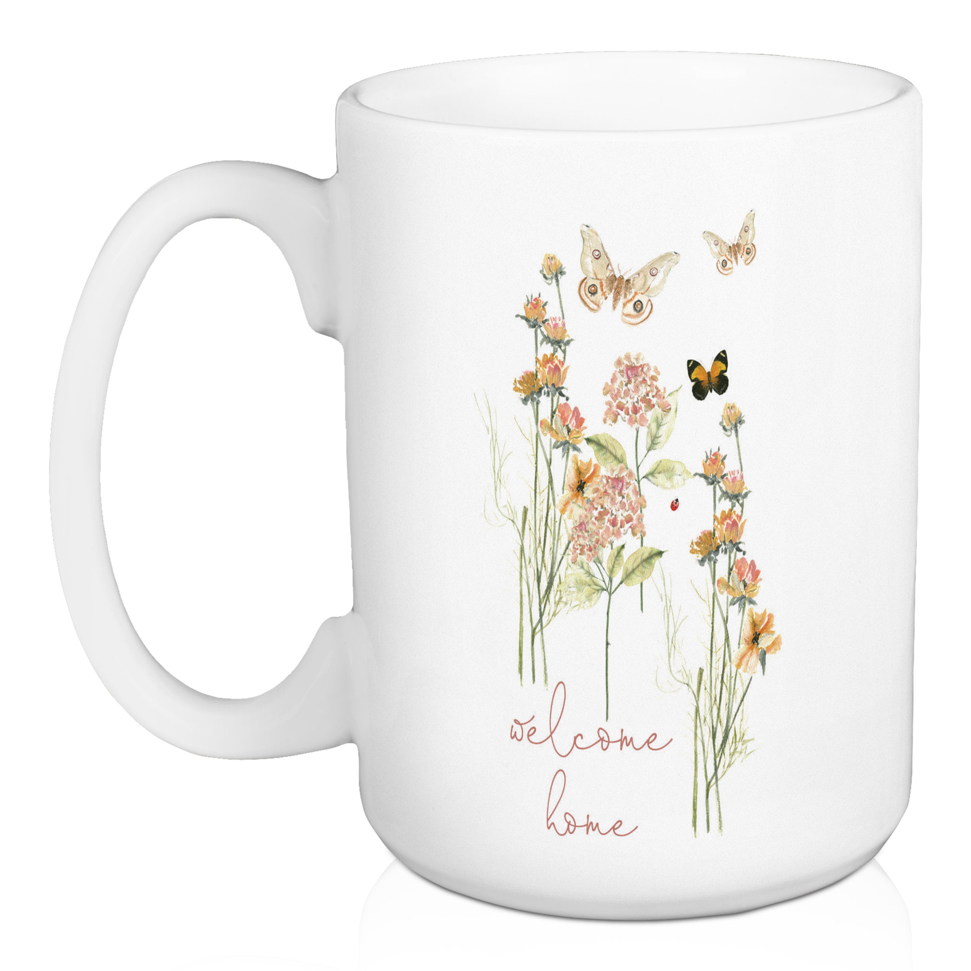 East Urban Home Welcome Home Butterflies Mug - Wayfair Canada