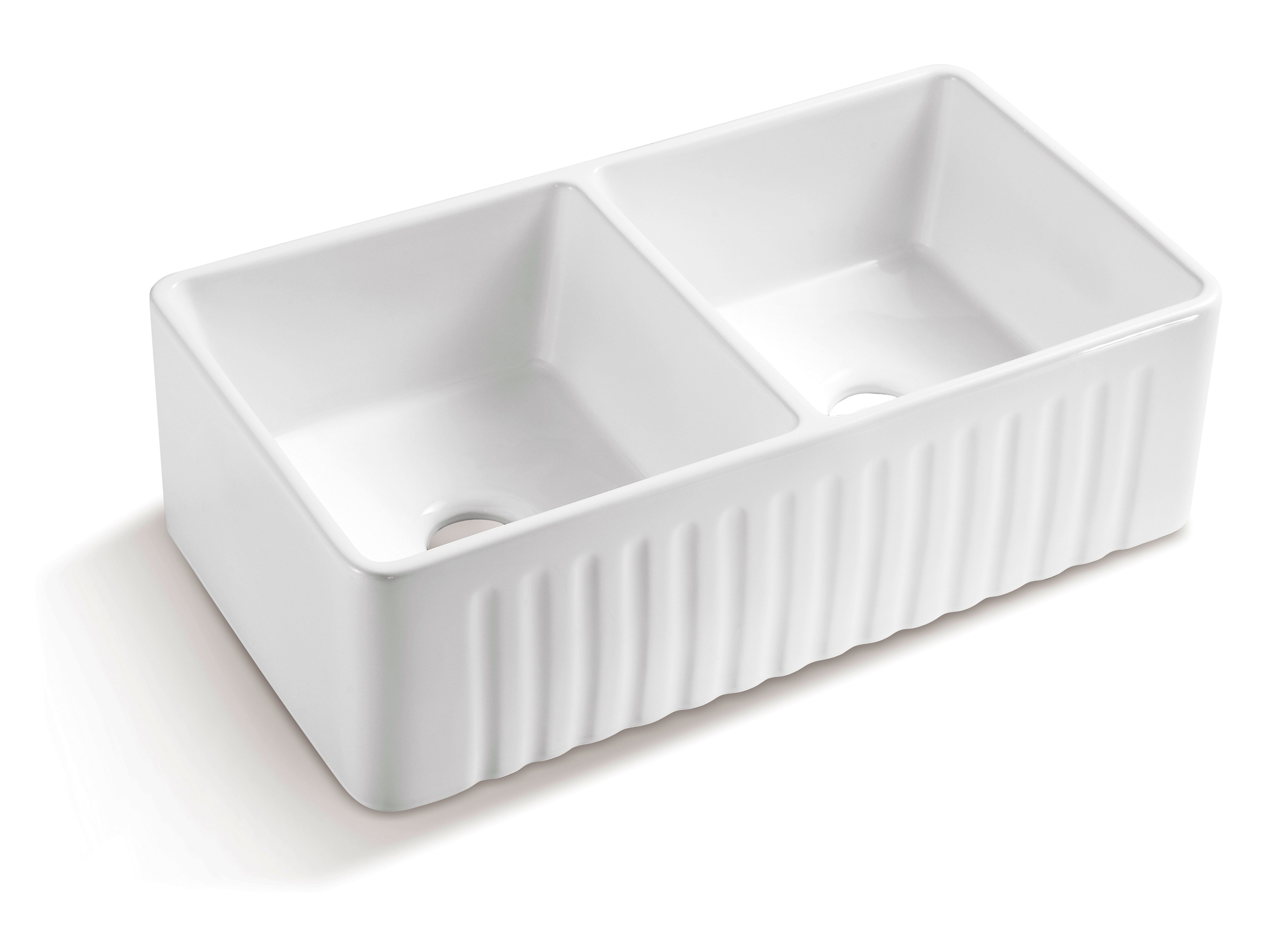 LICEN-Home Évier de cuisine en céramique blanc Farmhouse - Wayfair Canada
