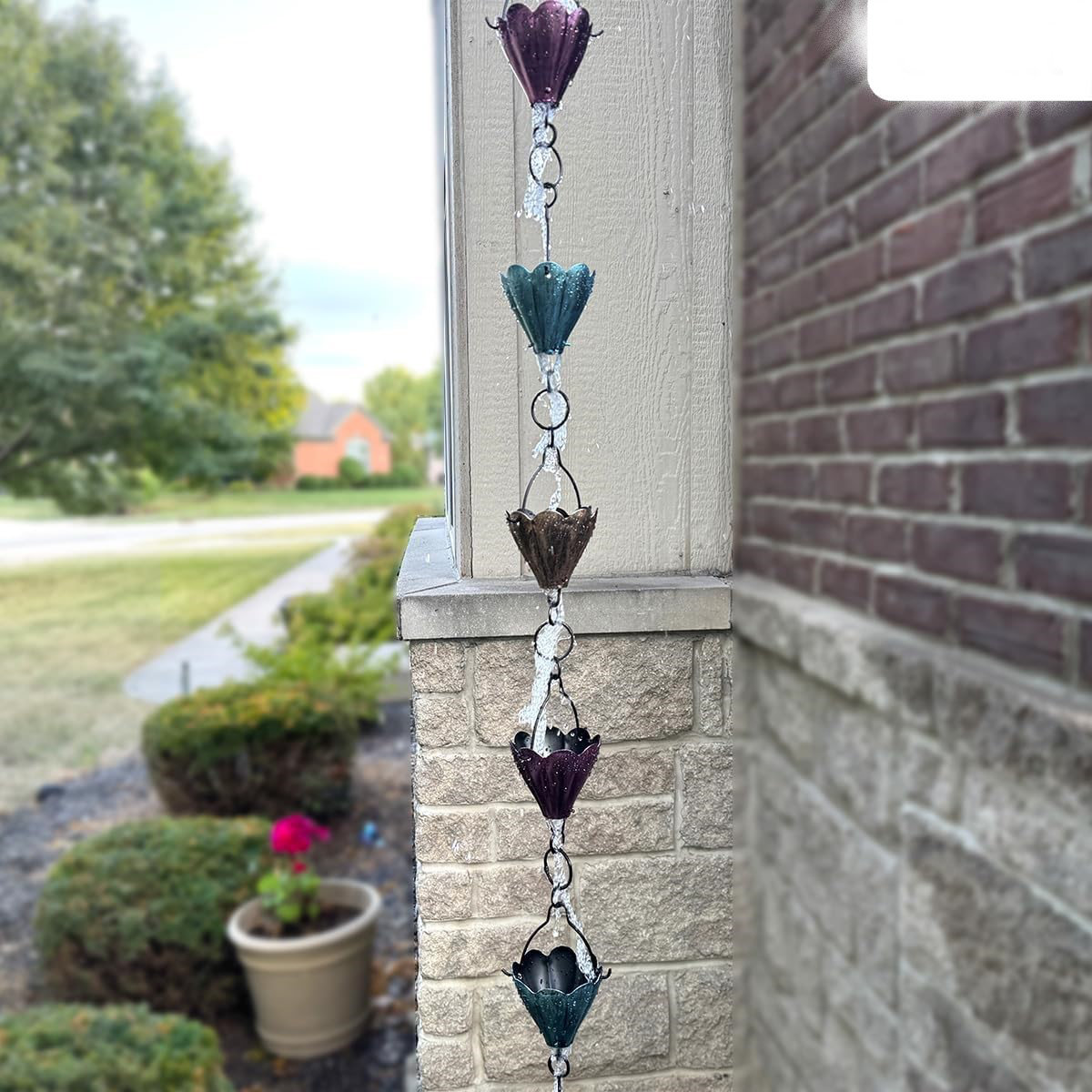 Arlmont & Co. Rain Chain Water Collection For Gutters Rainwater Catcher ...