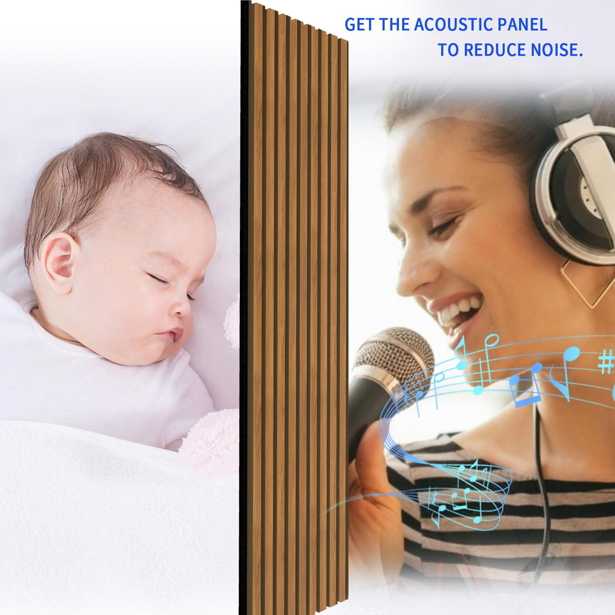 Luxdecor Acoustic Wood Slat Wall Panels For Wall 2pack Wood Slat Panels ...