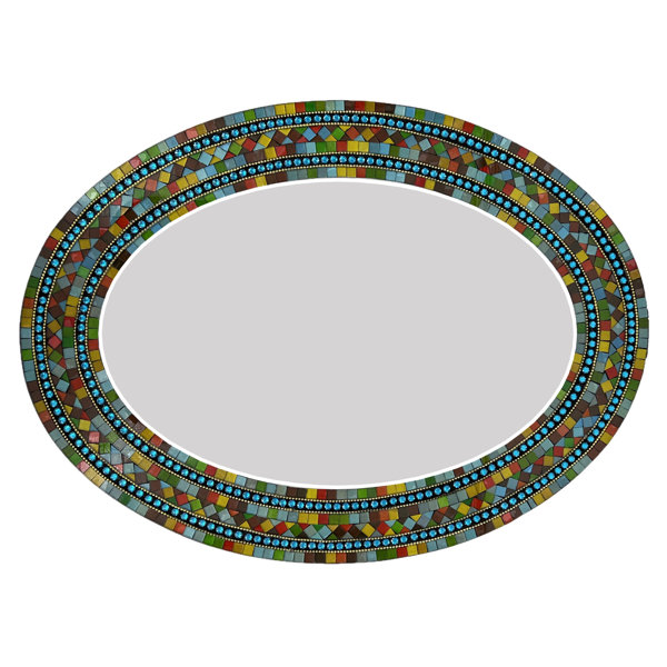 Winston Porter Zorigs Mosaic Mirror, Handcrafted Mosaic Decorative Wall ...