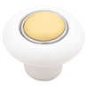 D. Lawless Hardware (5 Pack) 1-1/2 inch Ceramic Knob White with Butter ...