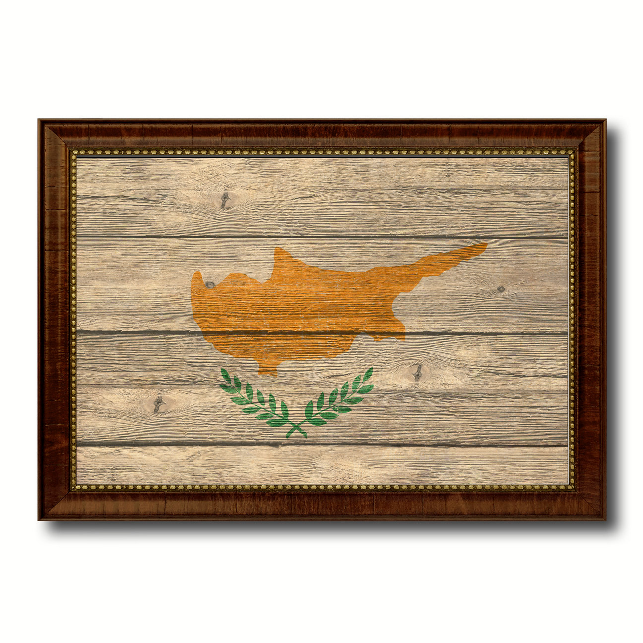 Spot Color Art Cyprus Country Flag Print on Canvas | Wayfair