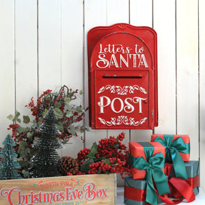All Chic Santa's Mailbox Wall Mounted Christmas Letter to Santa Mailbox ...