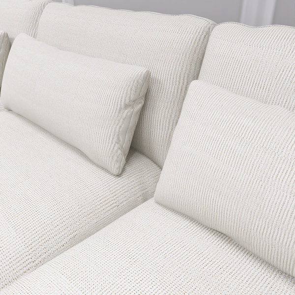 Staykiwi L-shaped Modular Sectional Sofa with Removable Back Cushions ...