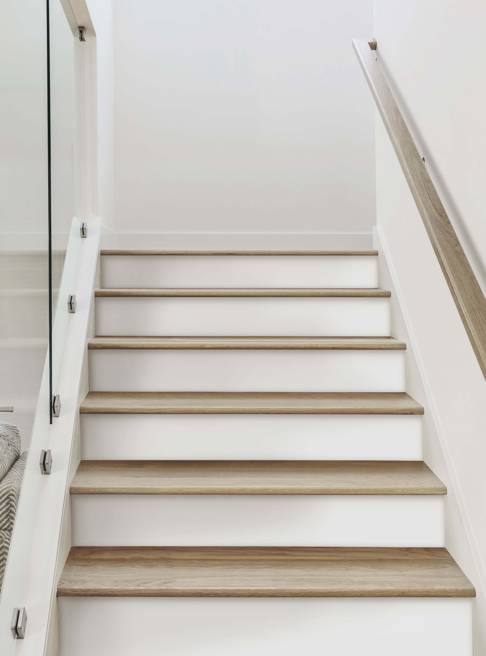 Hokku Designs Solid White Vinyl Peel And Stick Stair Riser | Wayfair