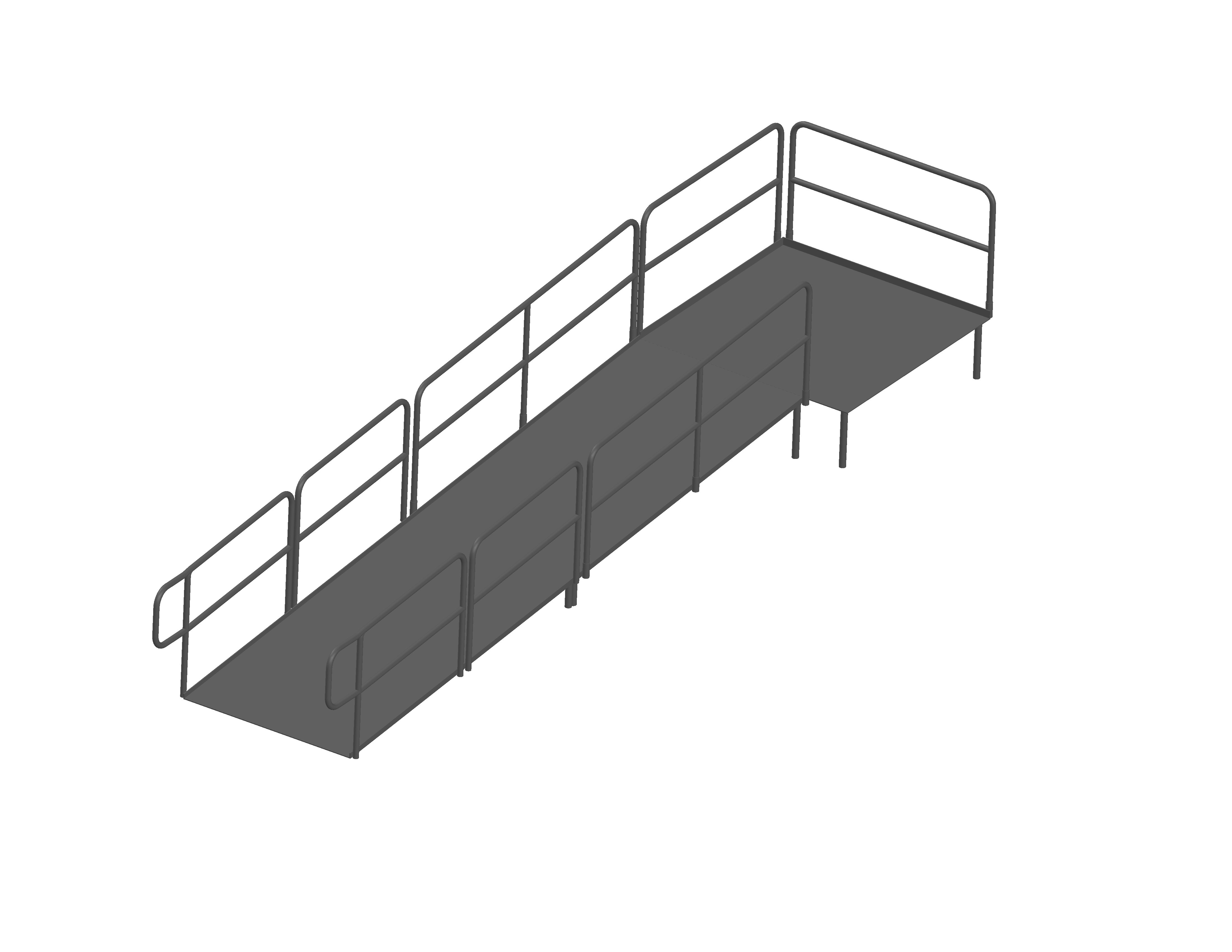 AmTab Manufacturing Corporation Stage Ramp 21' x 5', 16" High Stage ...