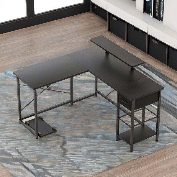 Ebern Designs Delinah L-Shaped Metal Base Computer Desk - Wayfair Canada