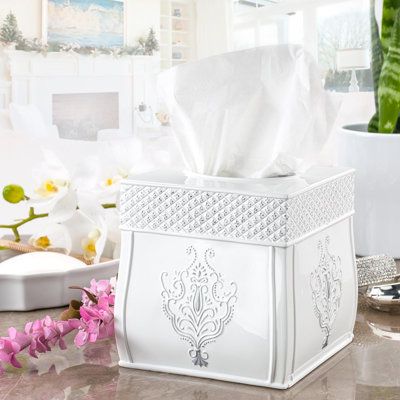 white tissue box square
