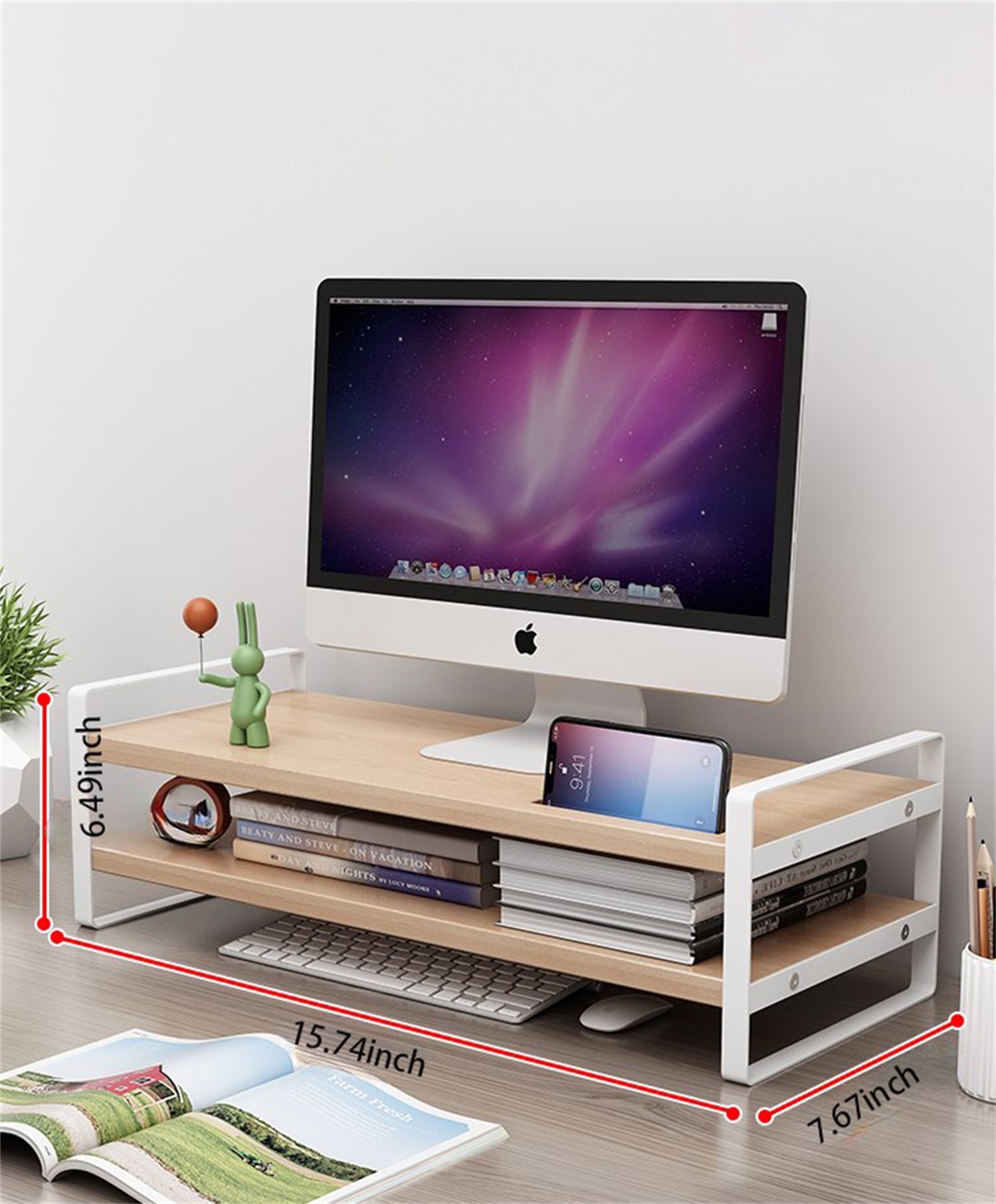 Hokku Designs Maxspace Desktop Computer Monitor Riser | Wayfair