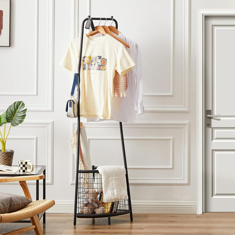 17 Stories 63.8" High Corner Triangle Clothes Rack | Wayfair