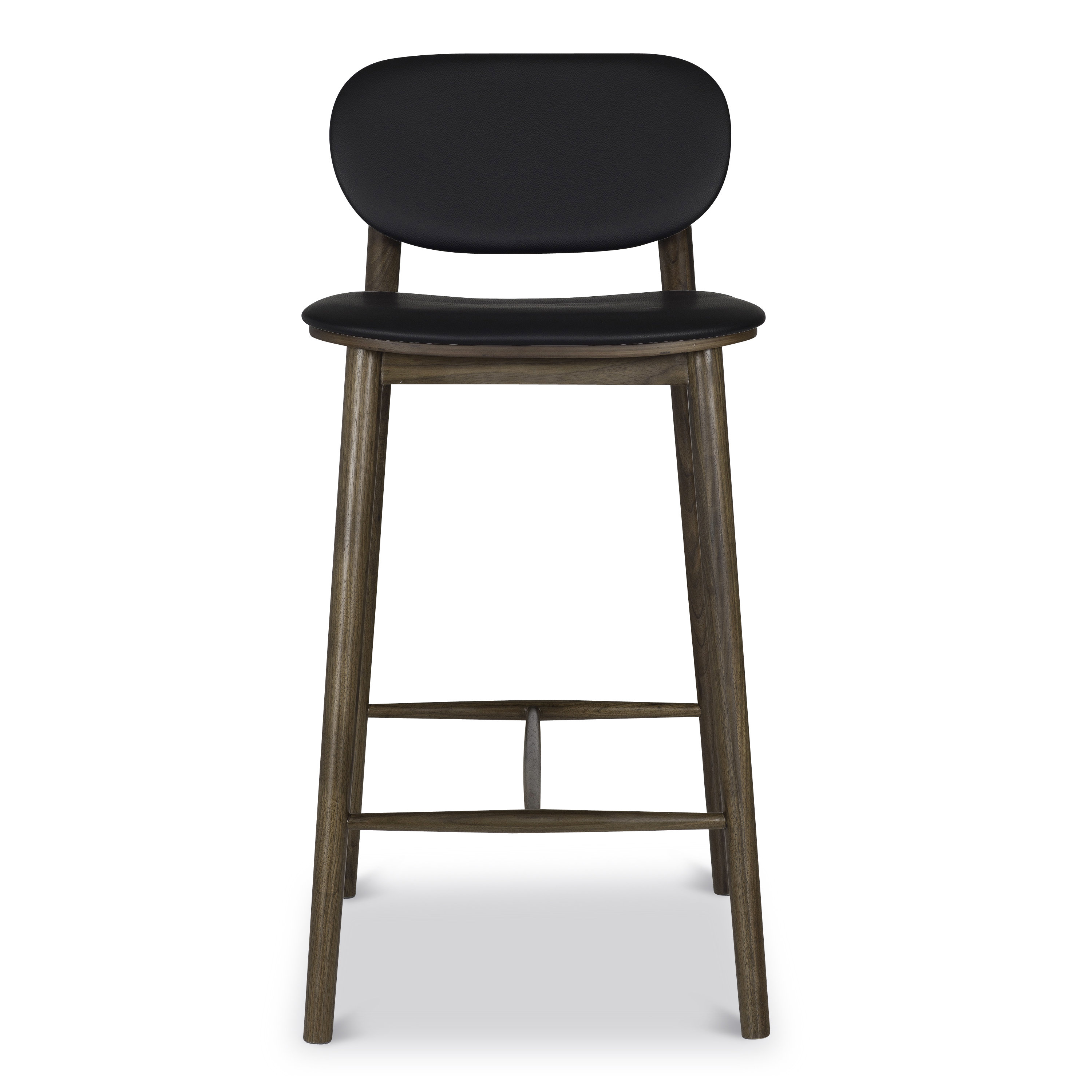 Poly & Bark Bonato 26'' Seat Height Genuine Leather Counter Stool ...