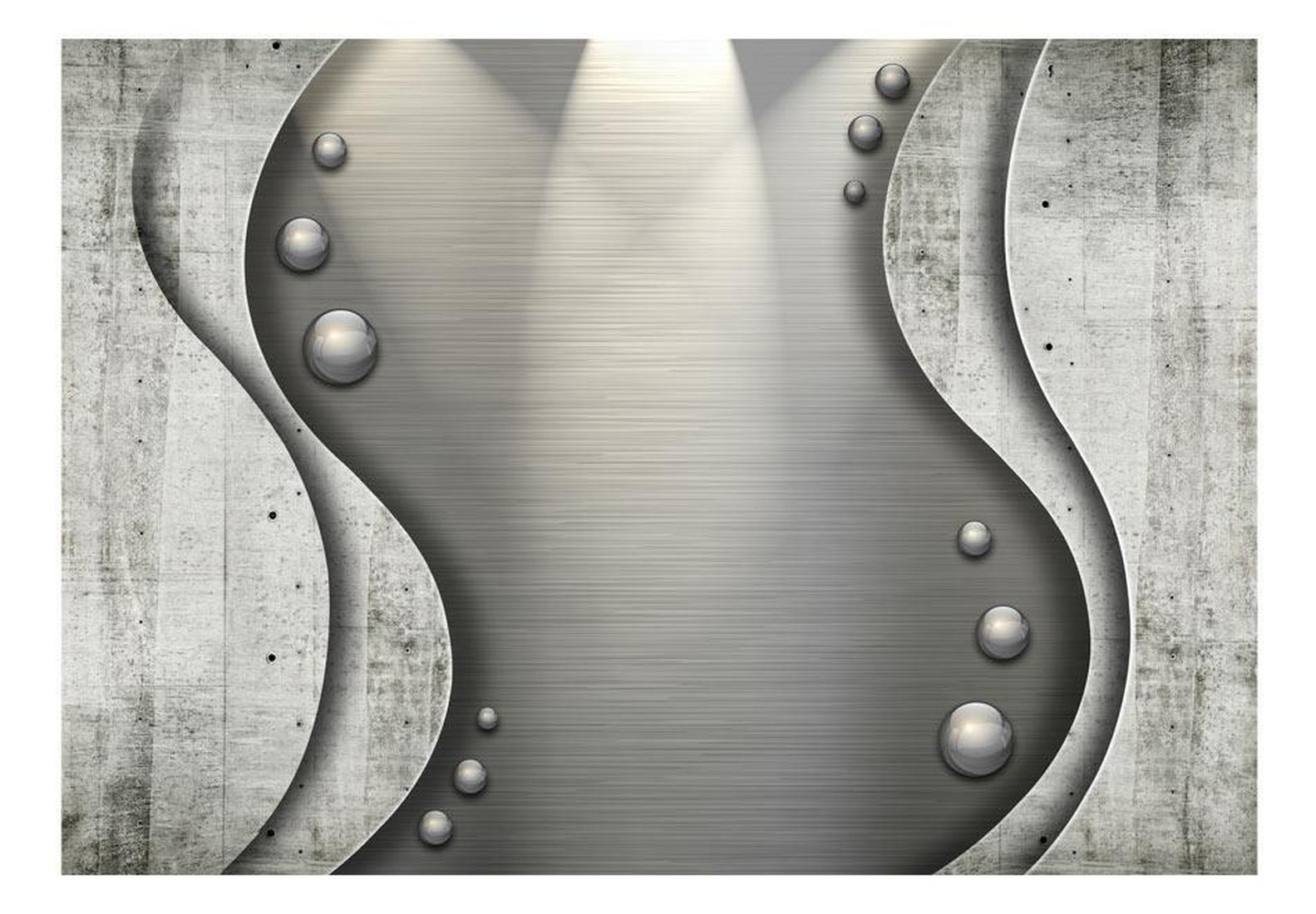 Orren Ellis Peel & Stick Wall Mural - Grey Concrete Metal Combo ...