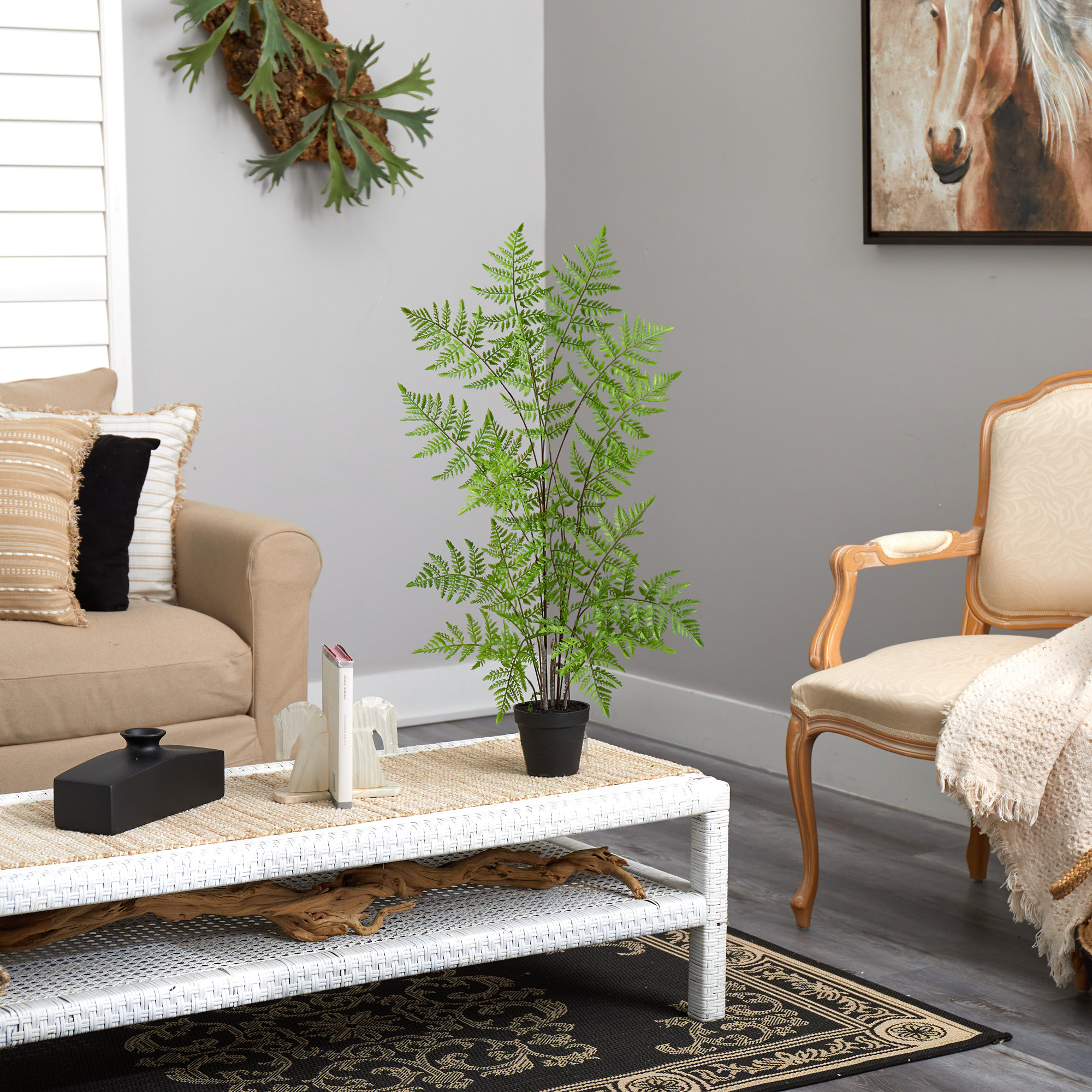 Primrue 30" Artificial Fern in Planter | Wayfair
