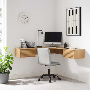 Modway Render Wall Mount Corner Office Desk & Reviews | Wayfair