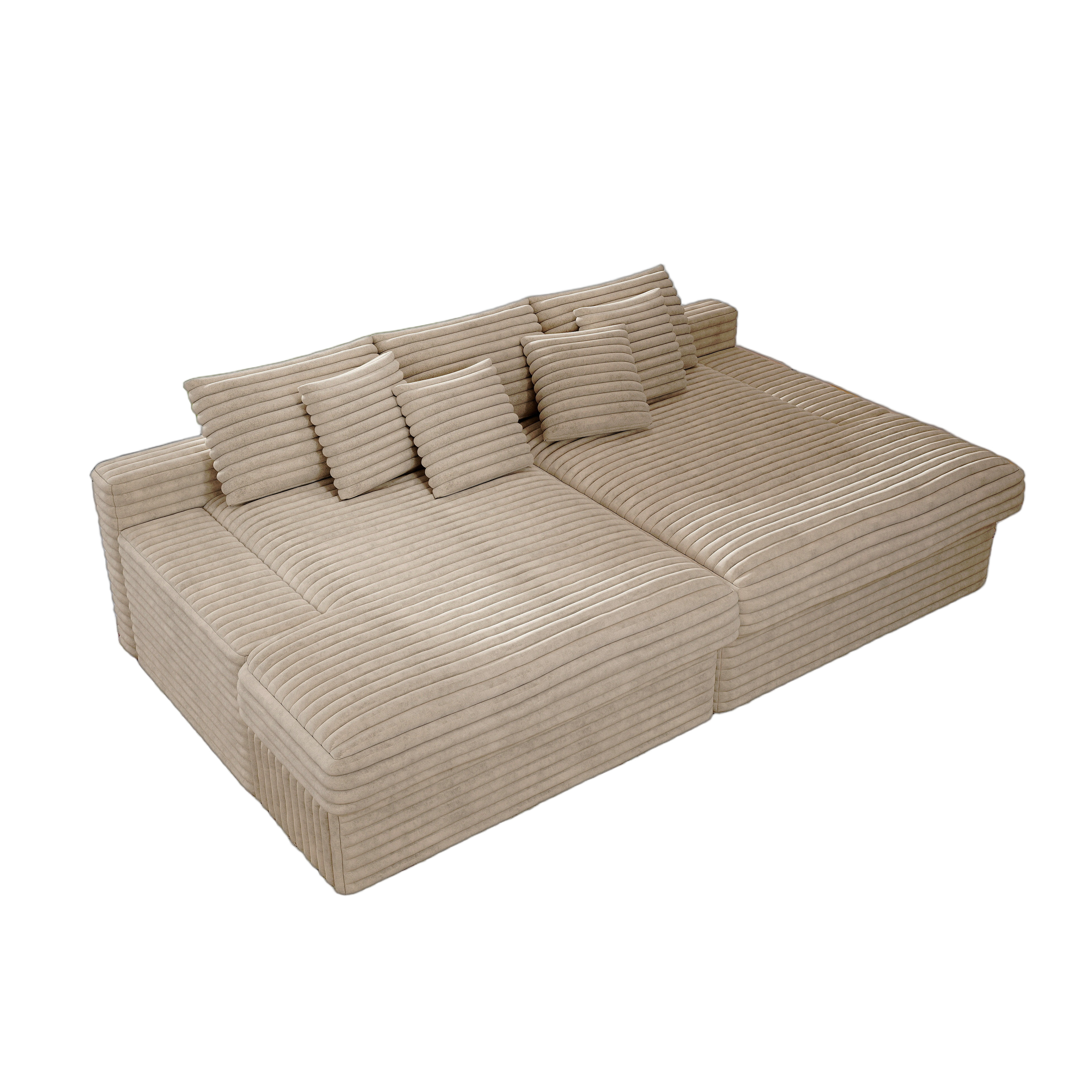 Ivy Bronx 118.1*66.9"Modular Sectional Sofa Seat,Upholstered Compressed ...
