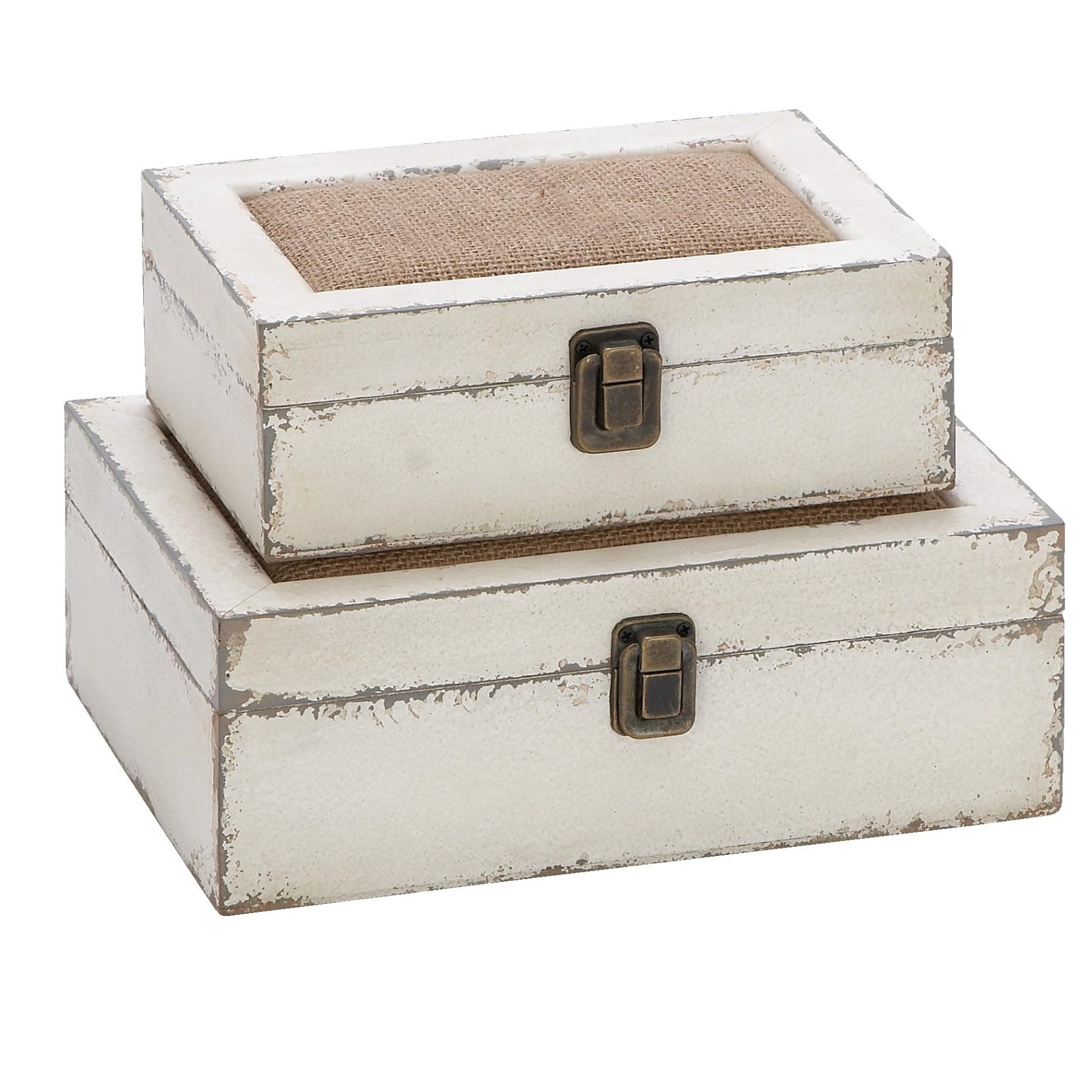 Gracie Oaks Wooden Decorative Keepsake Boxes Set of 2 | Wayfair