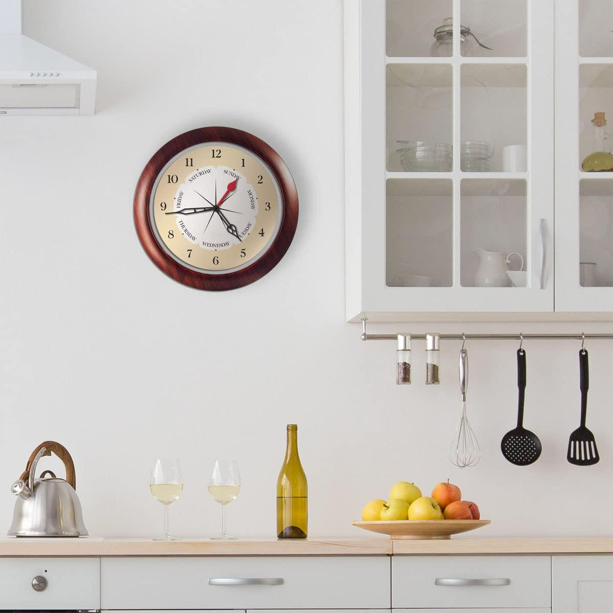 Red Barrel Studio® Time & Week-Day Wall Clock – Weekly Analog Clock ...