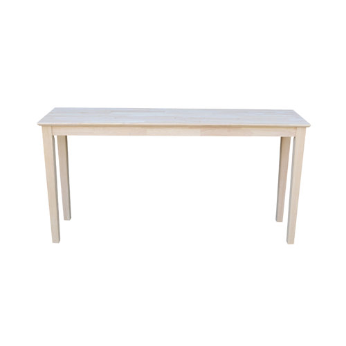 Gracie Oaks Jaier Unfinished Solid Wood Console Table & Reviews | Wayfair