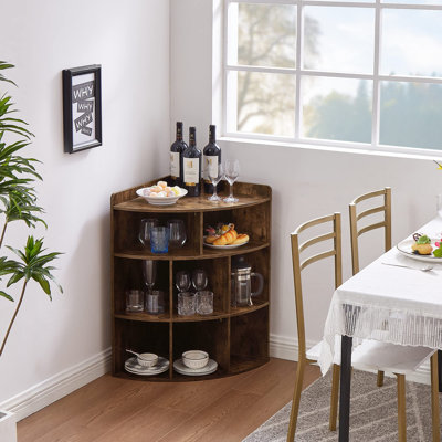 Wade Logan® Cayhlin Wooden Corner Cabinet Storage With USB Ports And ...