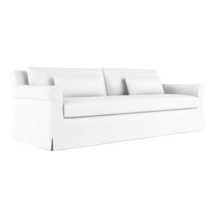 Tandem Arbor Ludlow Rolled-Arm Skirted Extra Long Sofa | Wayfair