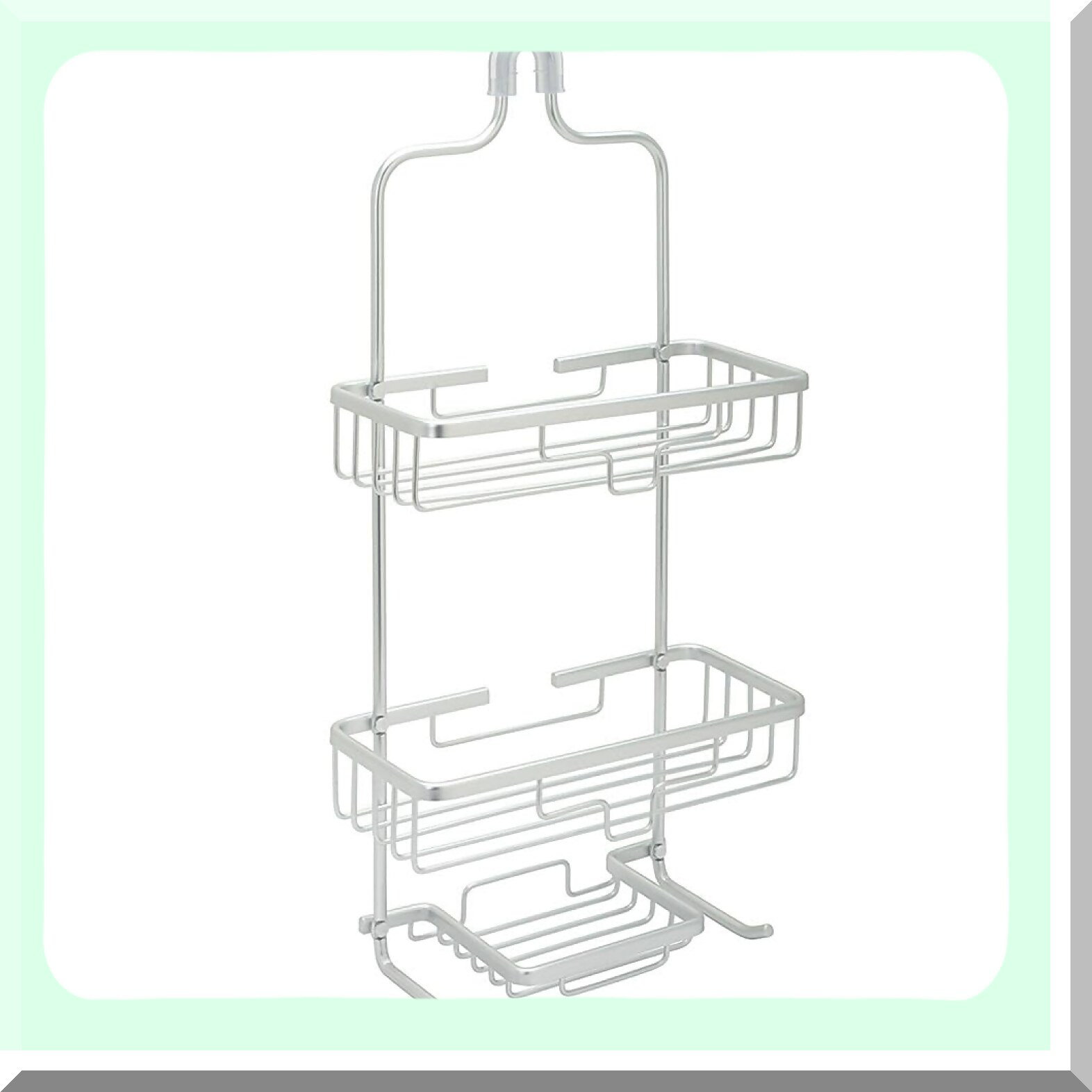 BRBCA AquaGuard Rustproof Hanging Shower Caddy - Overhead Bathroom ...