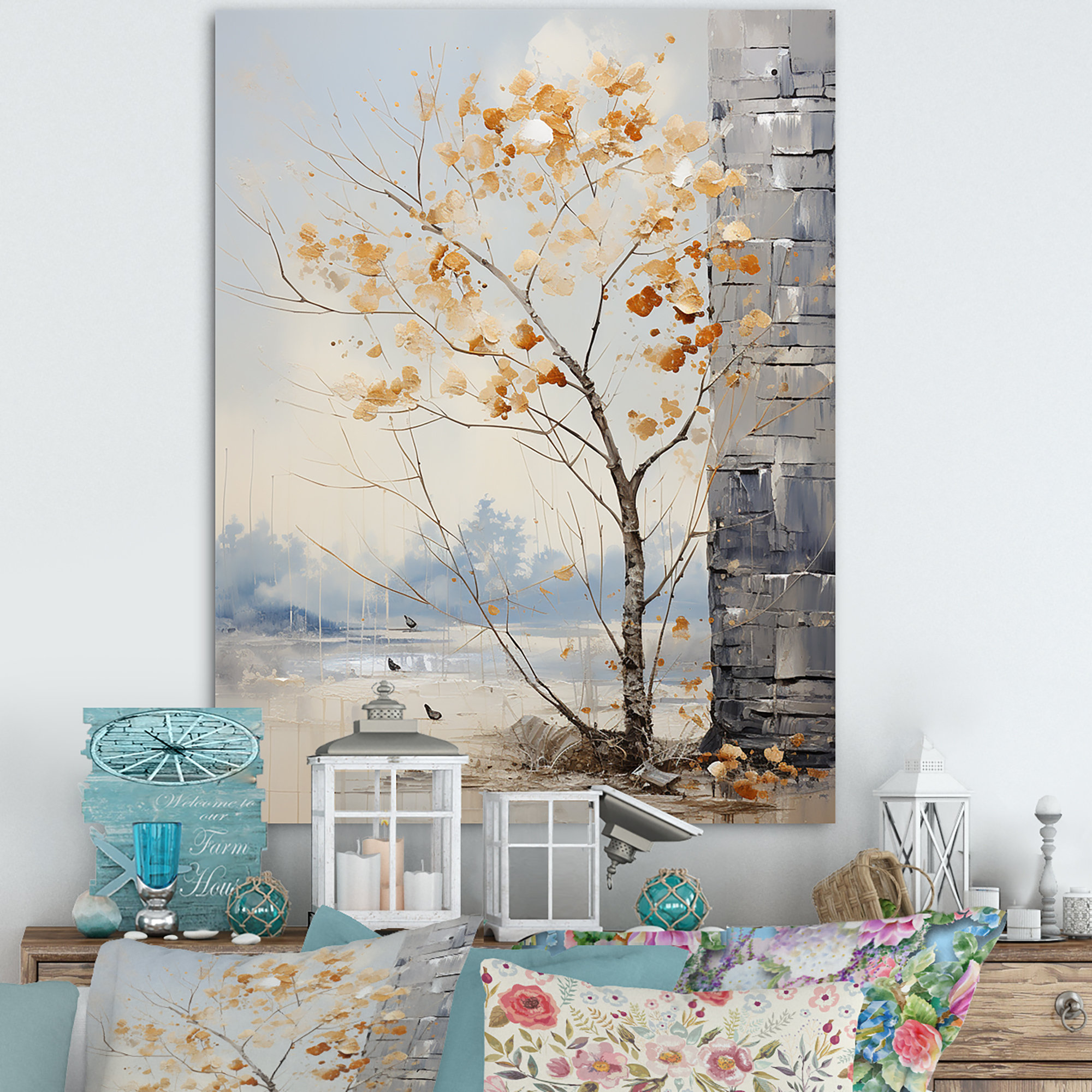 Winston Porter Maple Trees In Stormy Tones - Tree Maple Canvas Art ...
