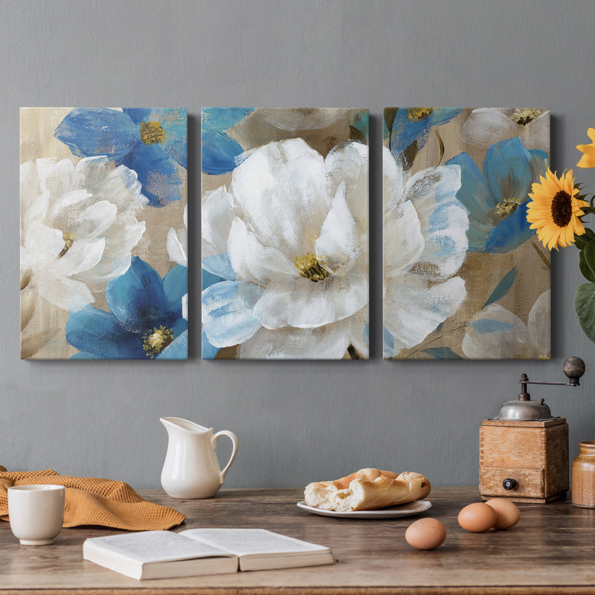 Red Barrel Studio® Transient Garden Blues- Premium Gallery Wrapped ...