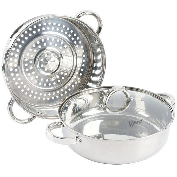 Oster Sangerfield 3 Piece 11 Inch Stainless Steel Everyday Pan With ...