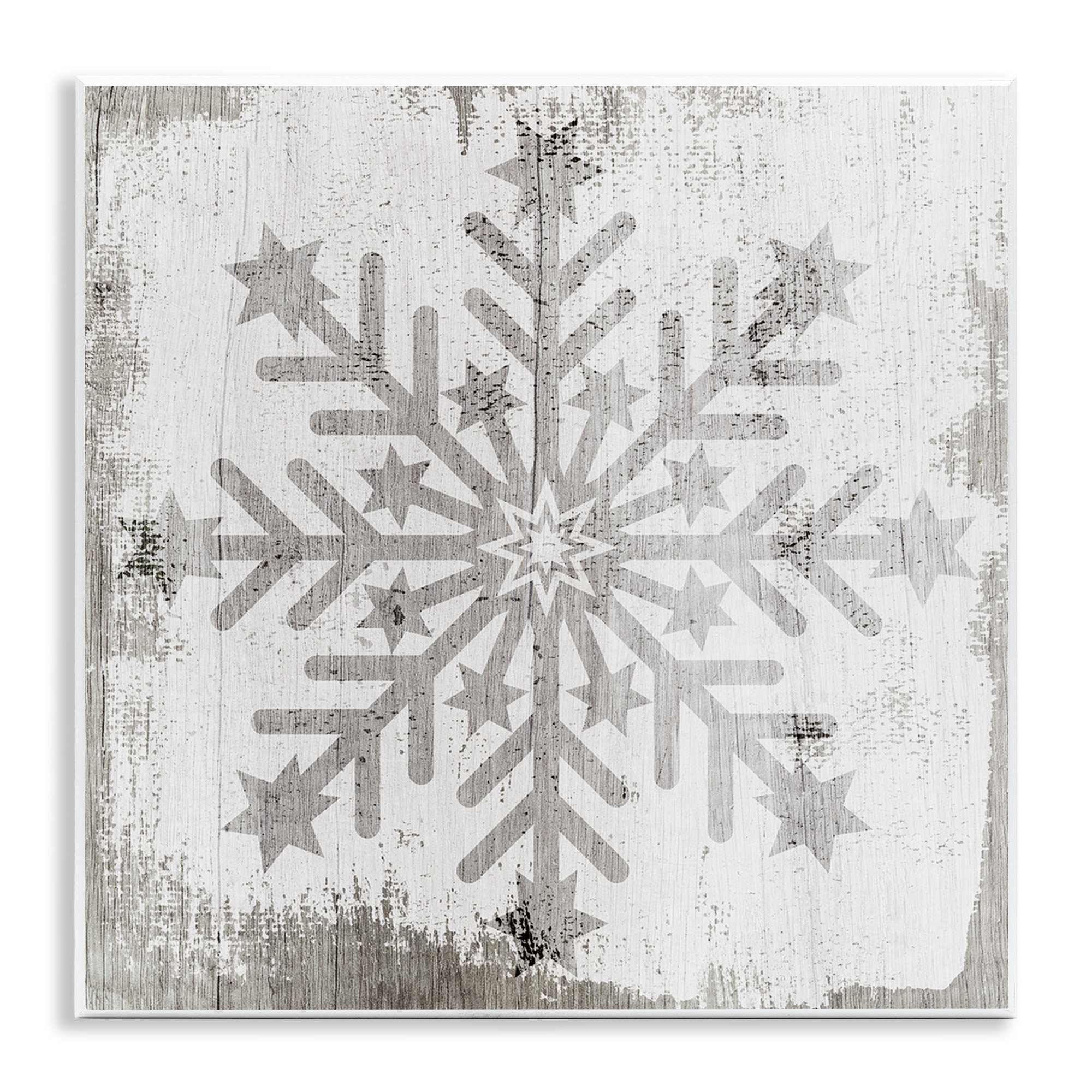 The Holiday Aisle® Winter Snowflake Weathered Pattern by Lil' Rue ...