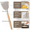 HAPPY LIFE 5-Piece Silicone Cooking Utensils Set With Wooden Handle ...