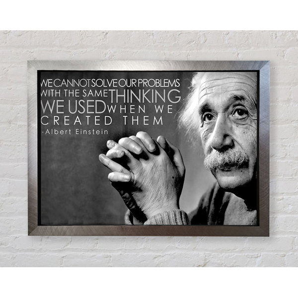 Bright Star Motivational Quote Einstein Thinking - Single Picture Frame ...