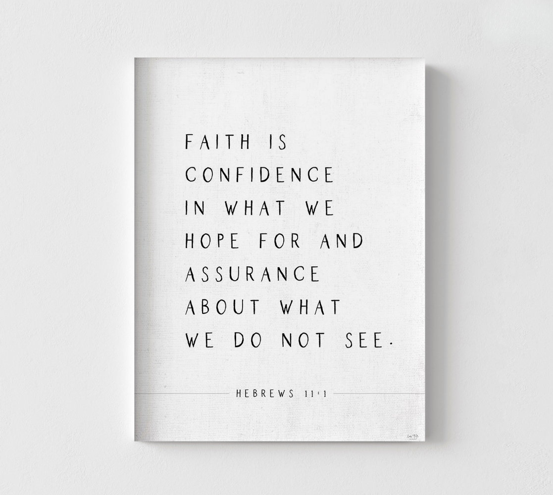 WeFrameArt Faith Is Confidence, Framed Hebrews 11:1 Poster, Large ...