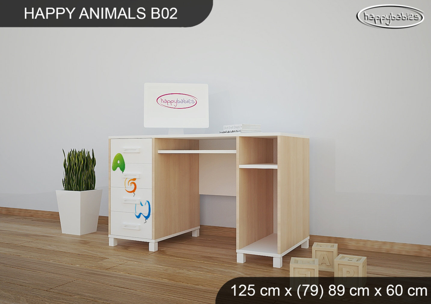 Happy Babies Animals 125cm W Computer Desk | Wayfair.ie