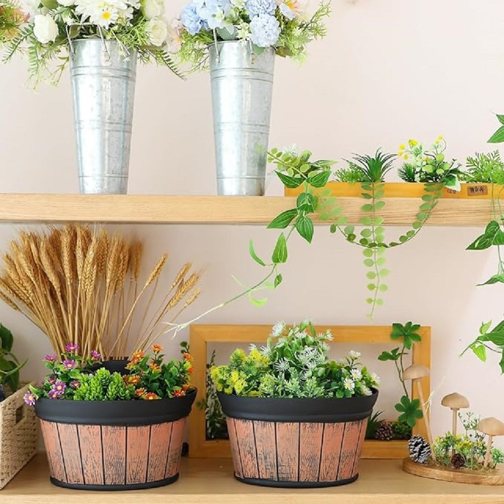 August Grove 6 Pcs Wall Hanging Planters Outdoor Pot Planter Wine ...