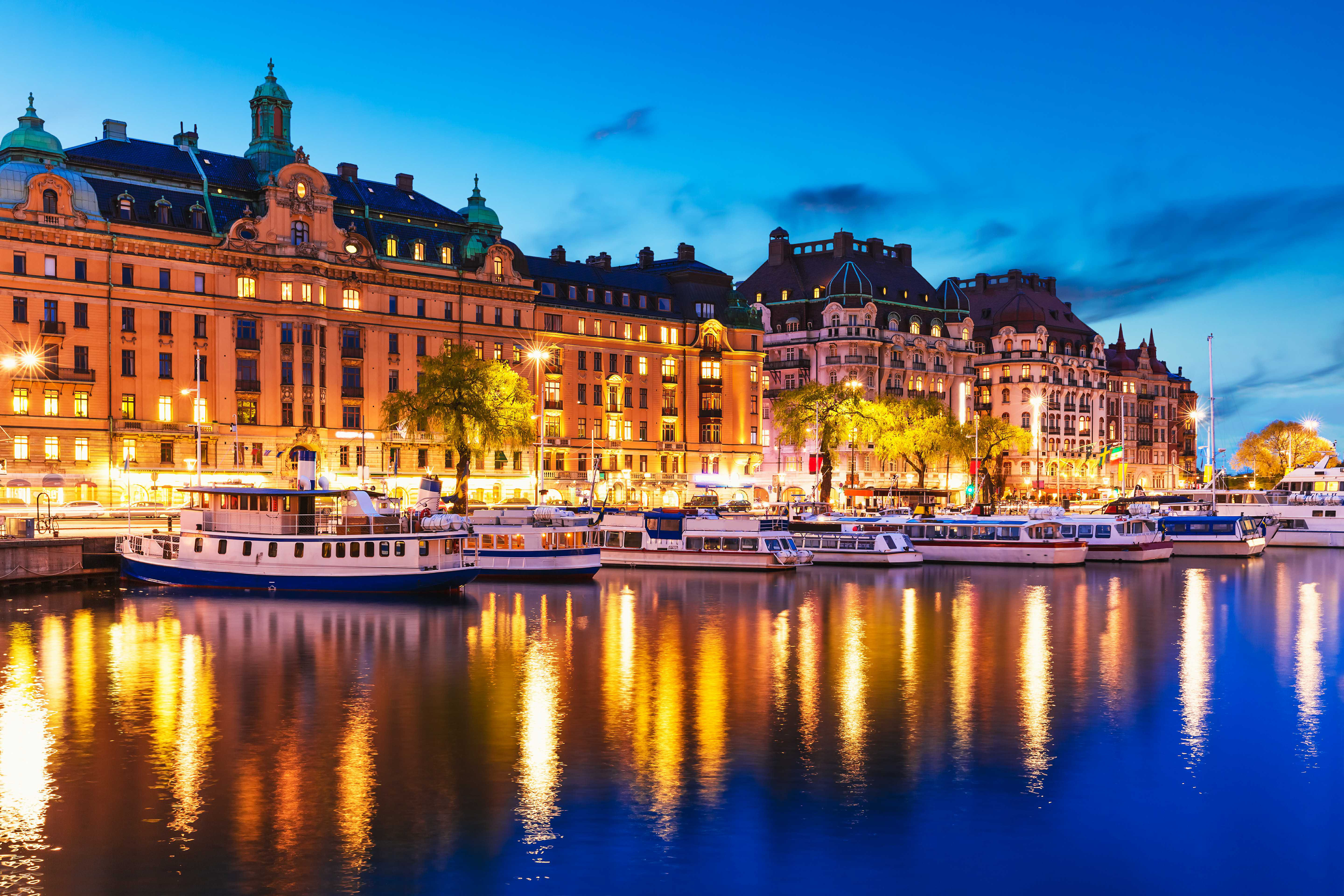 Ebern Designs Evening Scenery of Stockholm by Scanrail - Wrapped Canvas ...