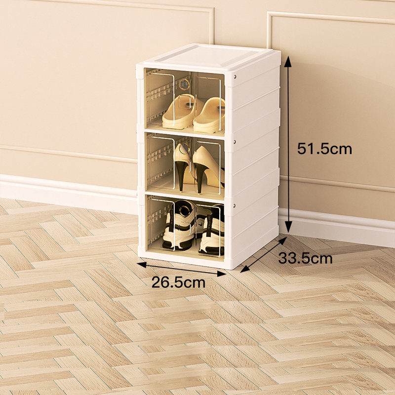 Rebrilliant 3 Pair Shoe Storage Box | Wayfair