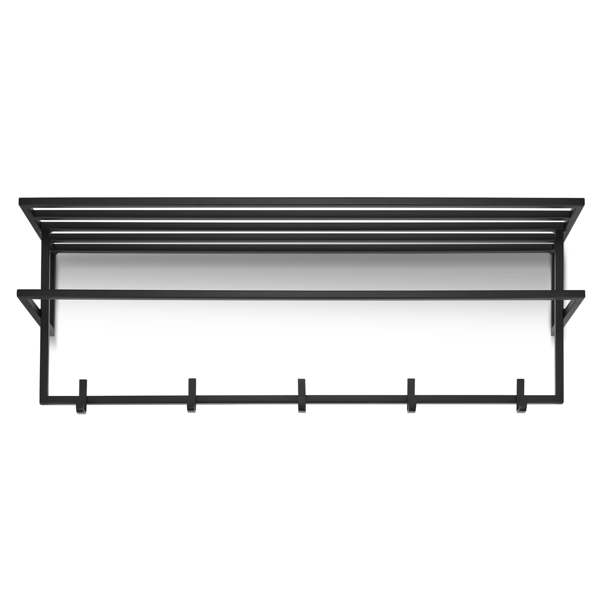 Ebern Designs Lavonde 5 - Hook Wall Mounted Coat Rack with Storage in ...