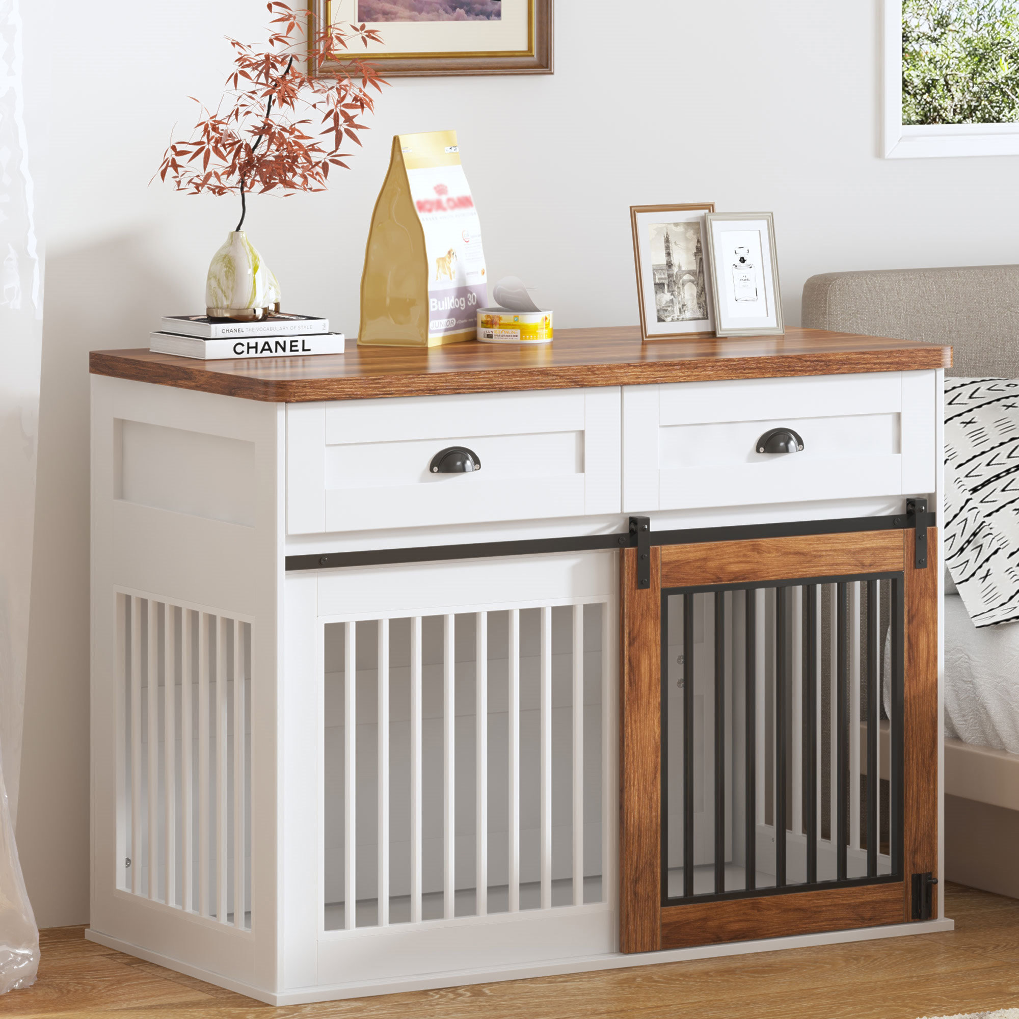 Tucker Murphy Pet™ Heavy Duty Furniture Style Dog Cage Wooden Dog Cage ...