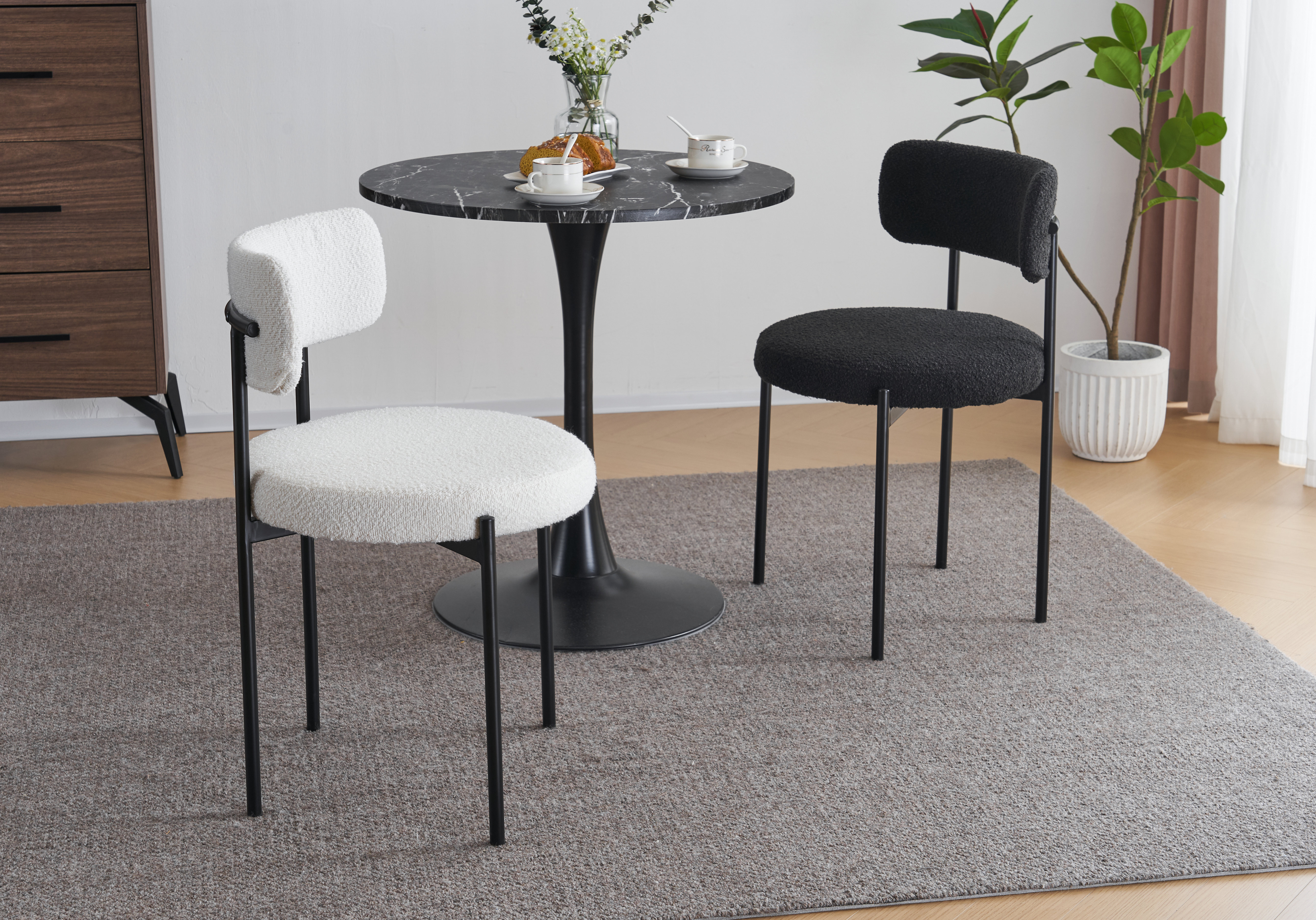 Ebern Designs Wascar Boucle Dining Chair - Wayfair Canada