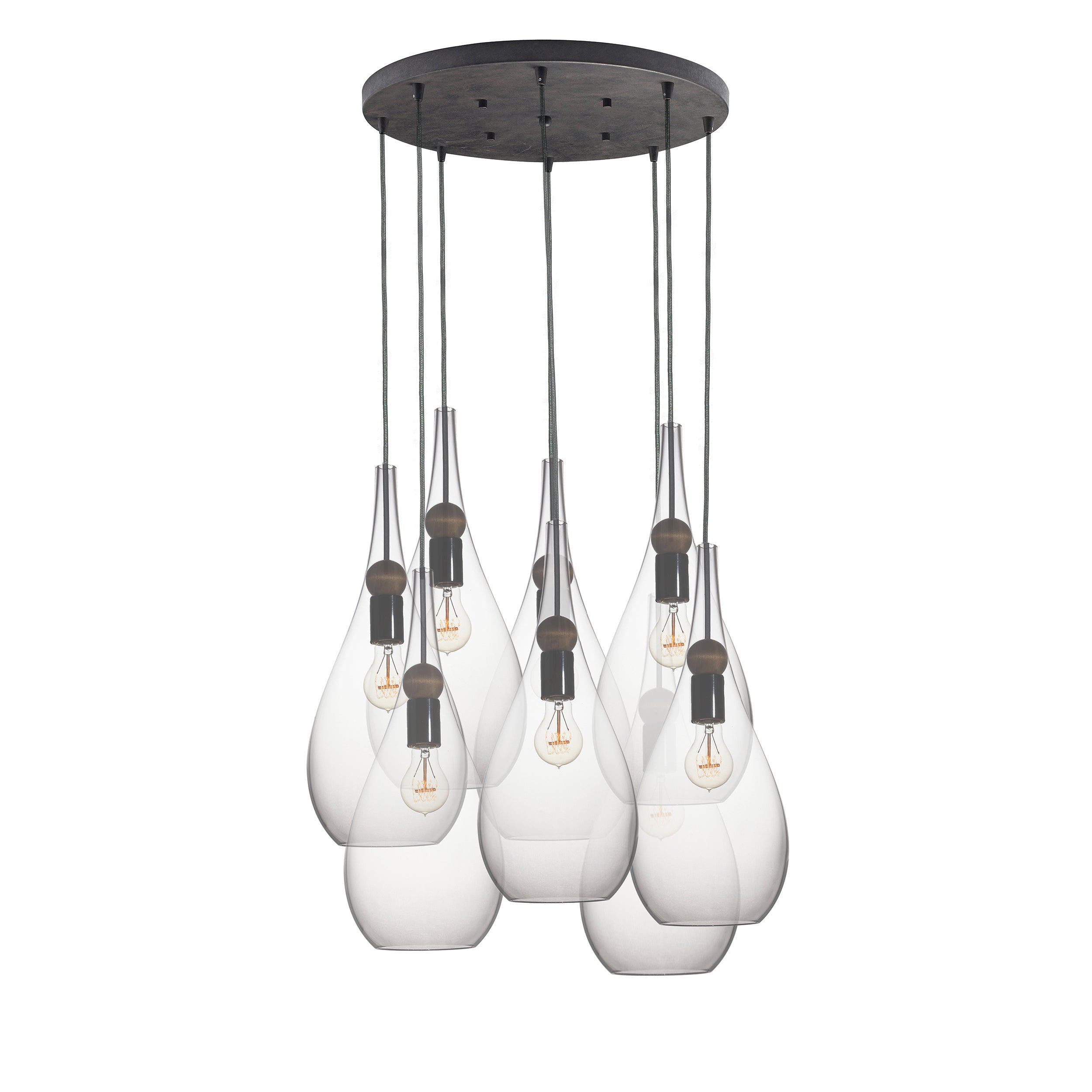 Hammers and Heels Earth 8 - Light Teardrop Globe Chandelier with Hand ...