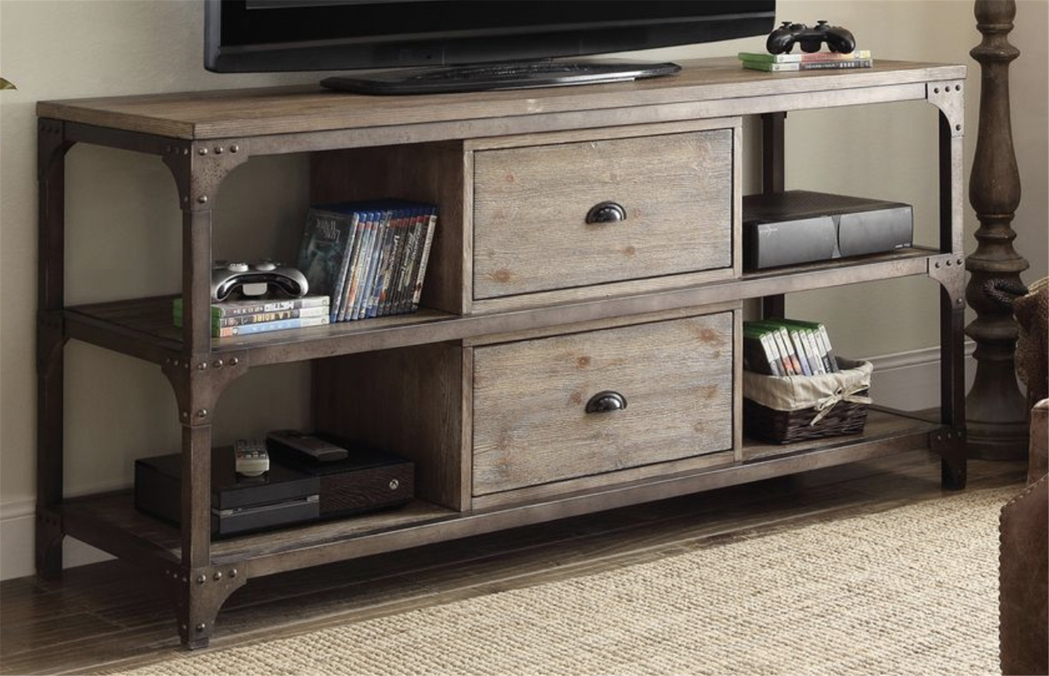 Trent Austin Design® Versatile Metal TV Stand with Multiple Storage ...