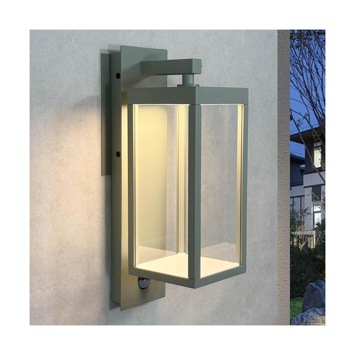 Rebrilliant Motion Sensor Outdoor Wall Lantern, Outdoor Lighting Wall ...
