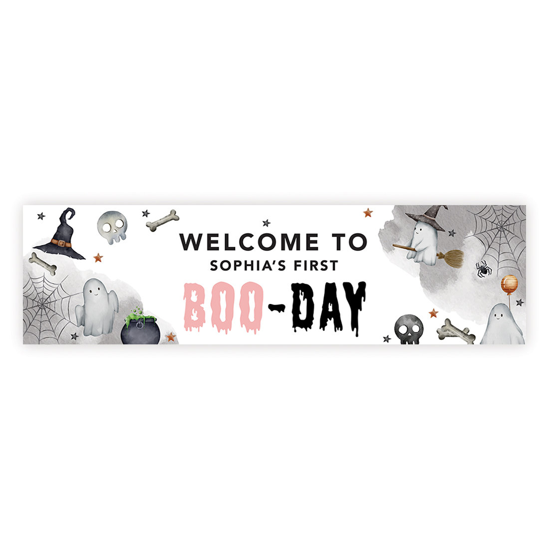 Koyal Wholesale Custom Halloween 1St Birthday Banner, First Boo Day ...