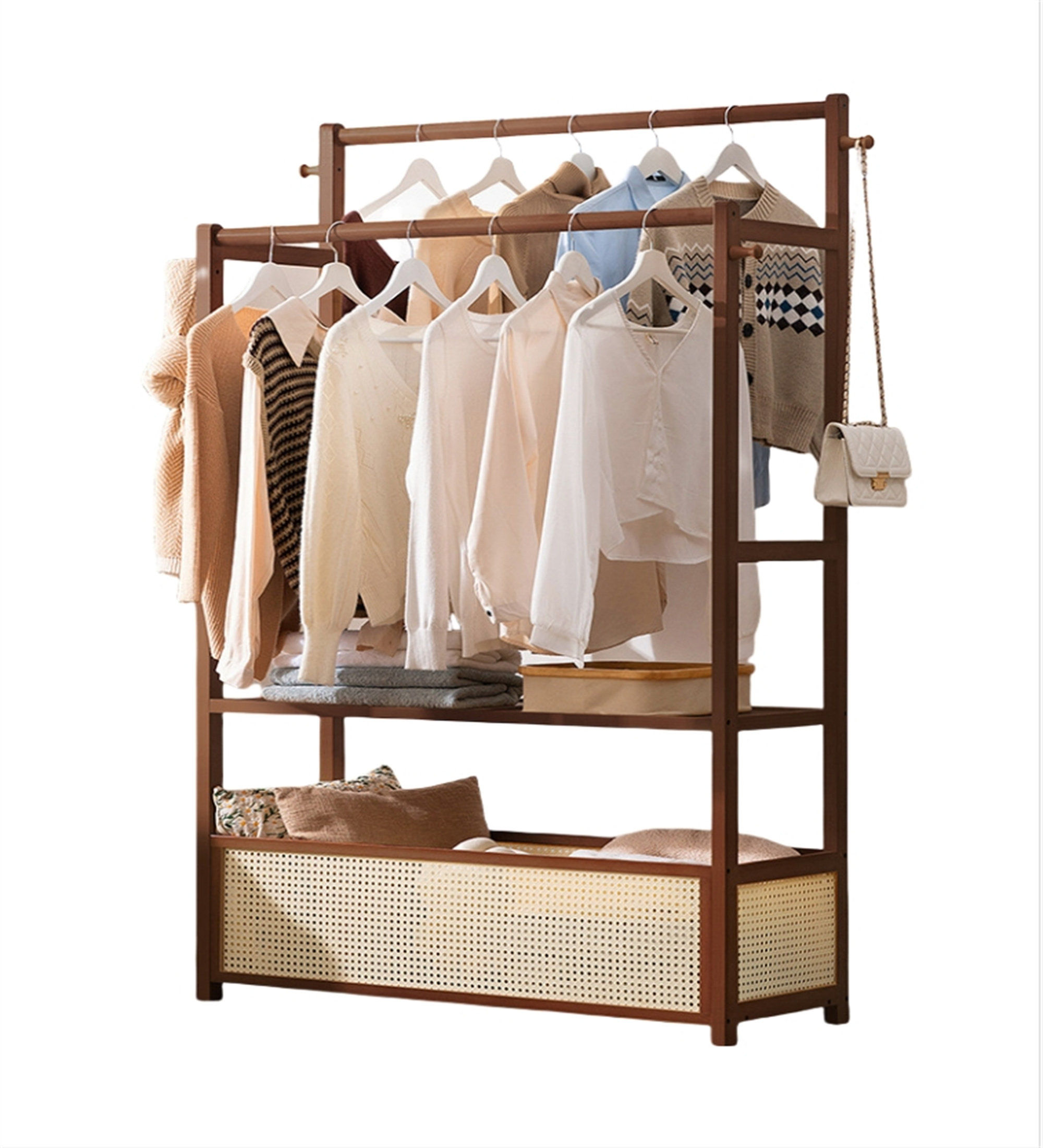 Latitude Run® Cloak Rack Bedroom Vertical Simple Hanging Racks ...