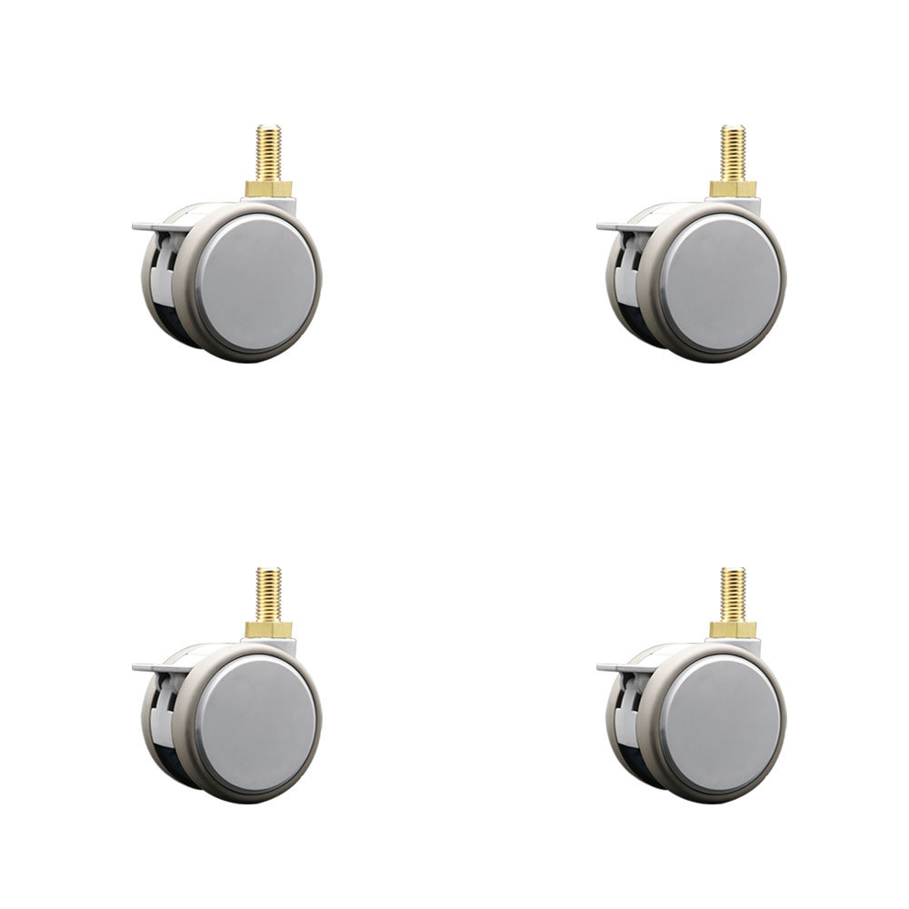 Service Caster 2.375 Inch MRI Safe Casters with Brakes – 12mm Threaded ...