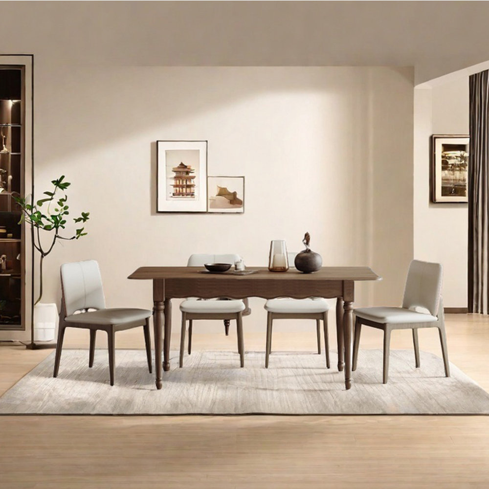 Beicang Home Solid wood walnut dining table set | Wayfair