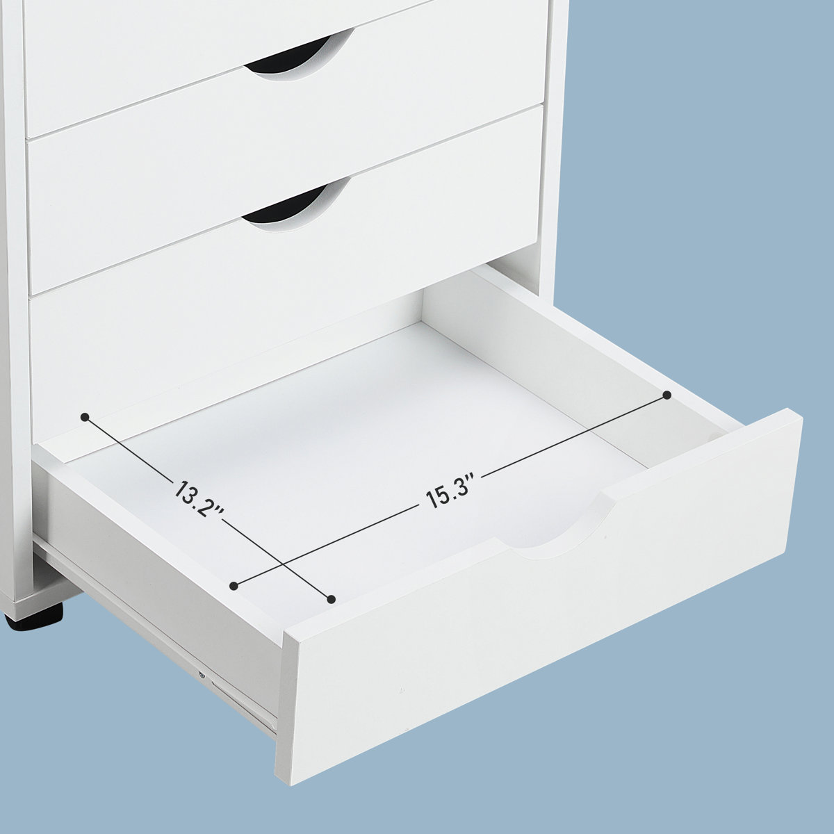 Ebern Designs Ayani 18.8"W 7-Drawer Mobile Makeup Storage File Cabinet ...